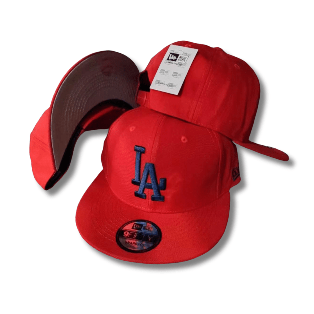 Los Angeles Dodgers Red with Blue Embroidered Logo – Snapback Cap – Evo ...