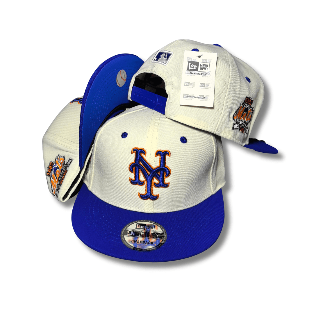 New York Mets White and Blue with 2000 Subway Series Patch – Snapback ...