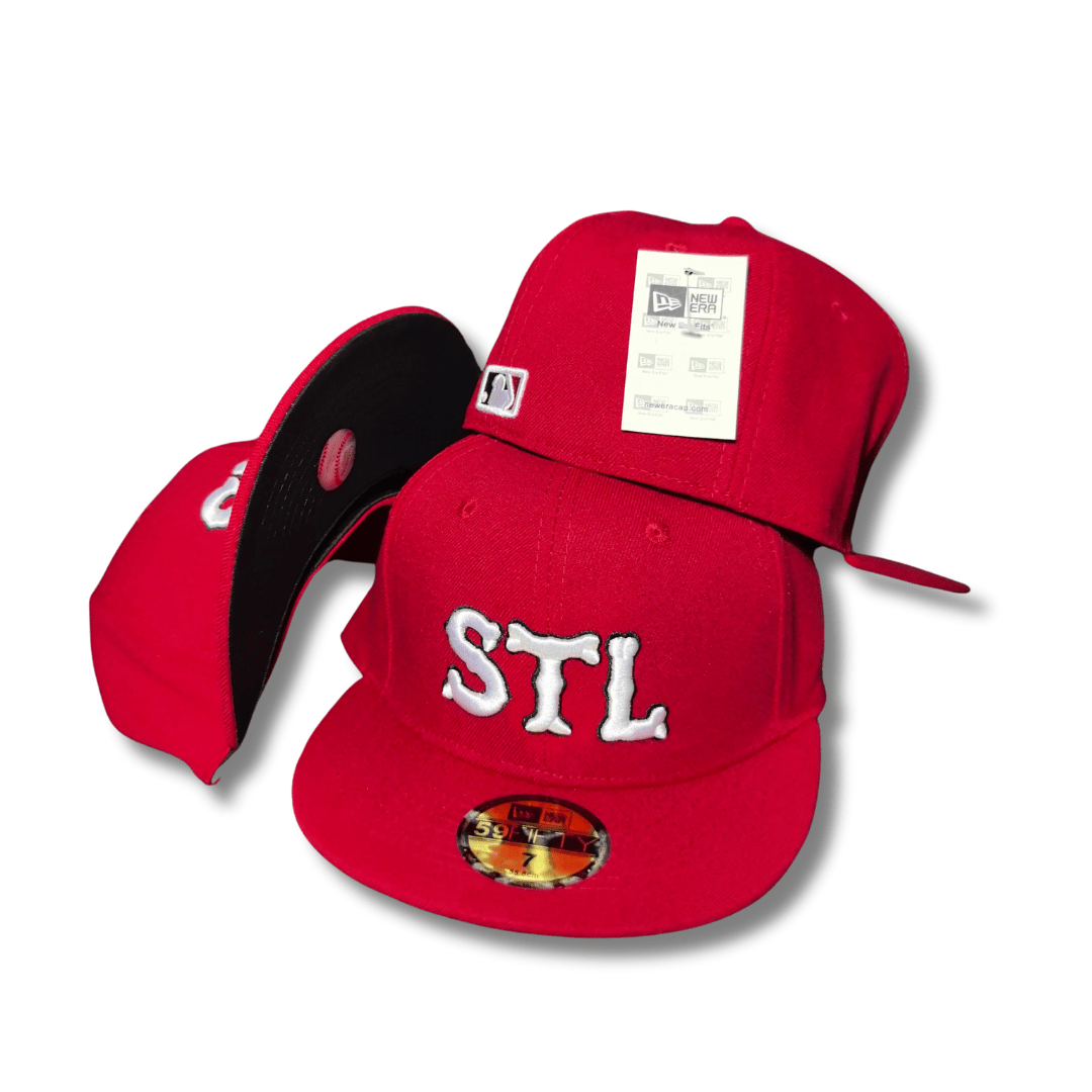 St. Louis Cardinals Red New Era 59FIFTY with Raised Embroidered STL Lo ...