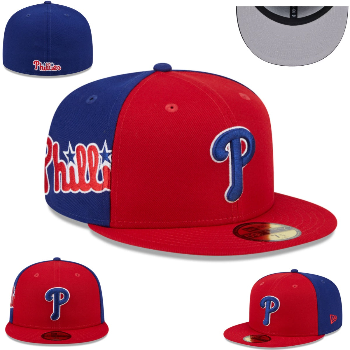 Philadelphia Phillies Two-Tone Fitted MLB Hat with Side Script Logo ...