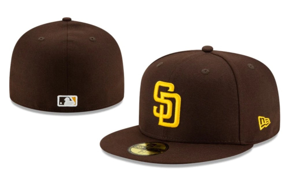 San Diego Padres Brown Fitted Hat with Yellow SD Logo – Evo Store